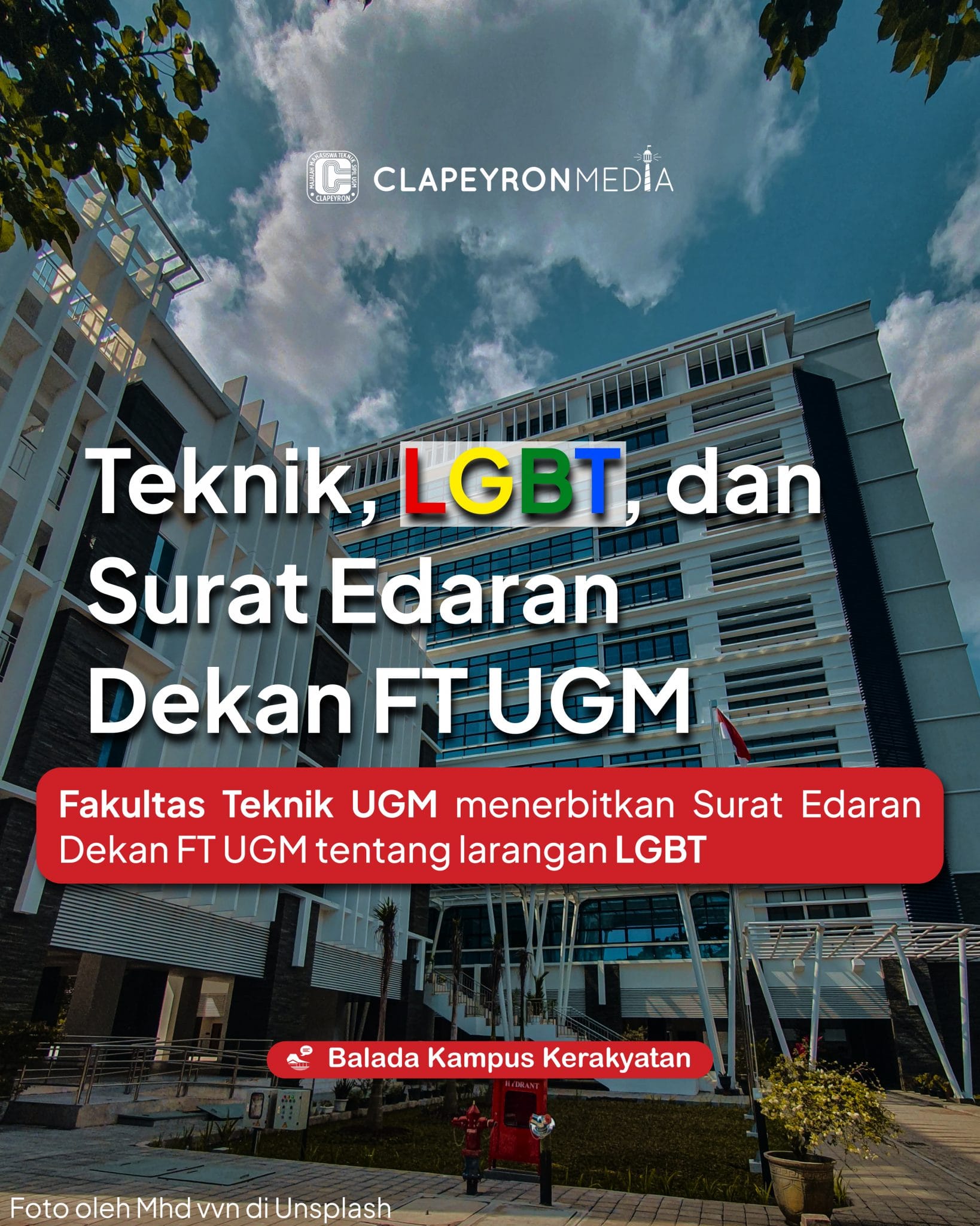 Teknik, LGBT, dan Surat Edaran Dekat FT UGM – Clapeyron Media